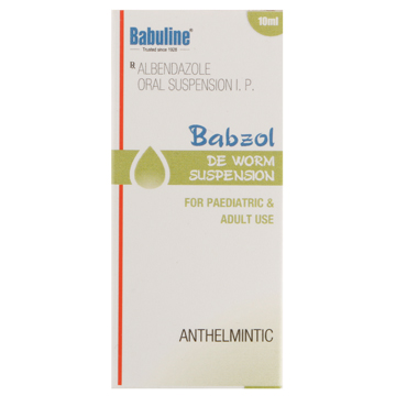 Babzole De Worm Suspension - 10 ML | Babuline Pharma